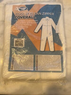 Xtreme Pro Cool N Clean Zipper Coverall XL Breathable Lightweight PPE ...