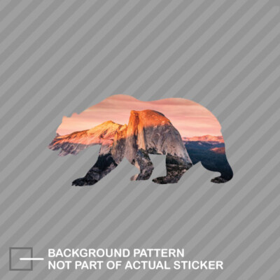 California Bear Shaped Half Dome Sticker Decal Vinyl yosemite yose | eBay