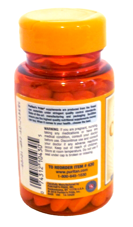 PURITAN'S PRIDE C-500 w/Bioflavonoids & Wild Rose Hips, 100 Coated ...