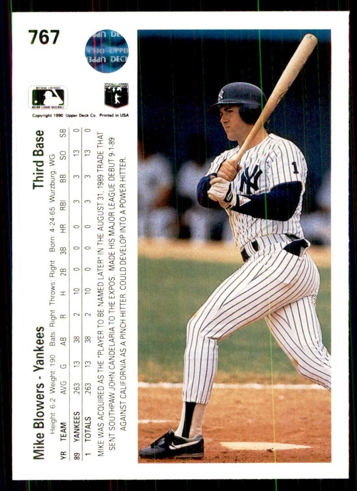 1990 Upper Deck Mike Blowers Baseball Cards #767 | eBay