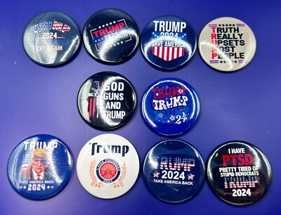 Donald Trump 2024 Campaign 10 Different Buttons | eBay