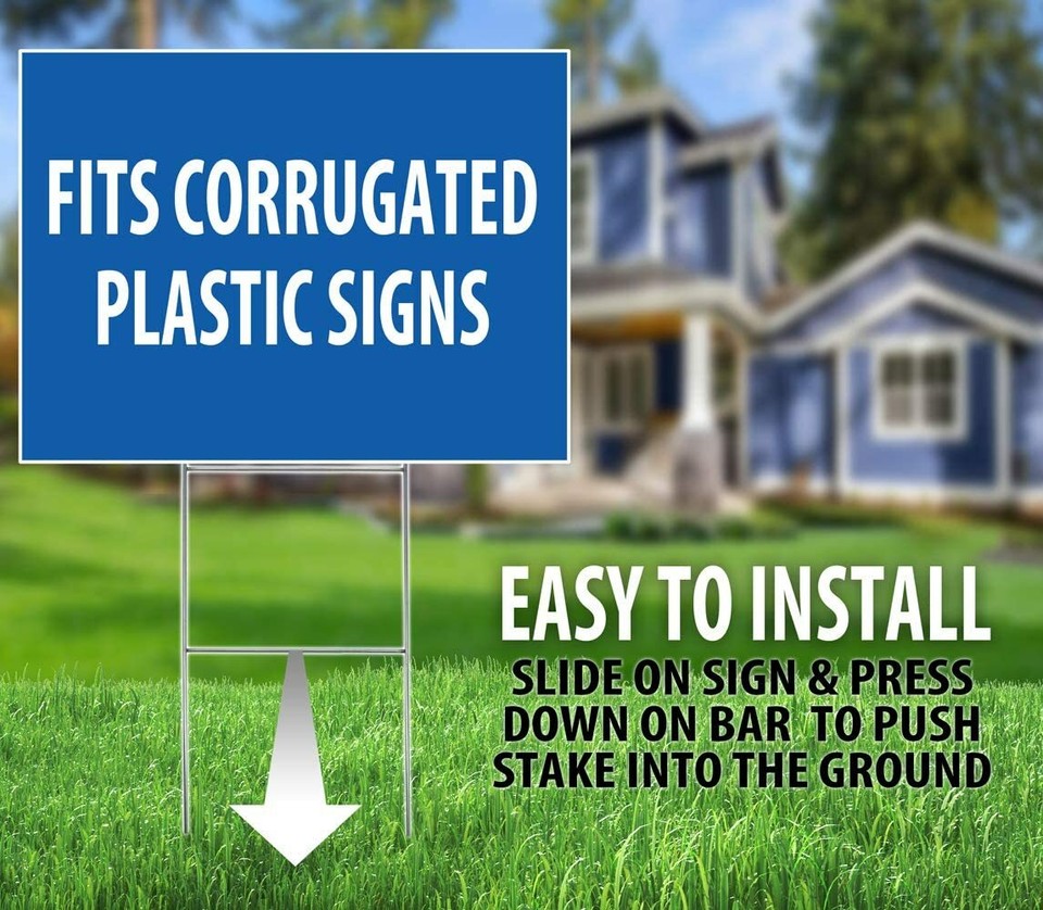 Sturdy Metal H Frame Wire Step Stakes for Yard Signs(10 x 30 inch ...