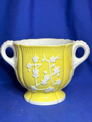 Vista Alegre yellow Prunus flower cachepot | eBay