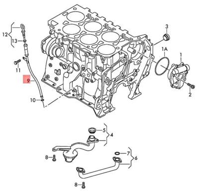 Genuine VW Atlas Cross Sport Teramont CA1 CMC Tube For Oil Dipstick ...