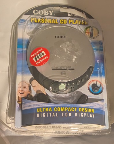 COBY Personal Compact CD Player CX-CD109 W/ Stereo Headphones SILVER ...
