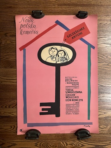 Original 1961 Polish movie poster for “Szczęściarz Antoni" ("Lucky ...