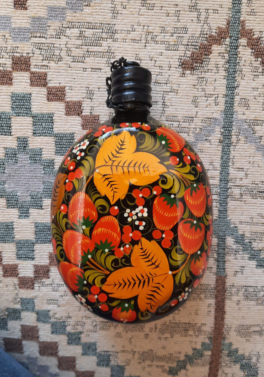 RARE Russian Soviet Army Flask Recolored in Traditional Russian ...