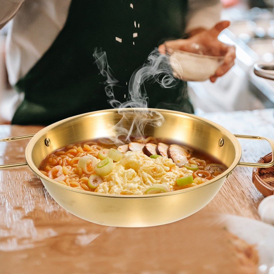 Stainless Steel Korean Noodle Pot Ramen Pot with Handle Noodle Pot ...