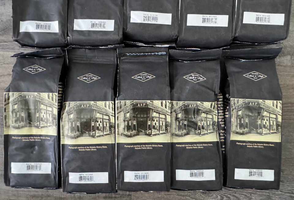 Atlantic & Pacific Tea company LOT of 10 Black Label Coffee 12oz ea BB ...