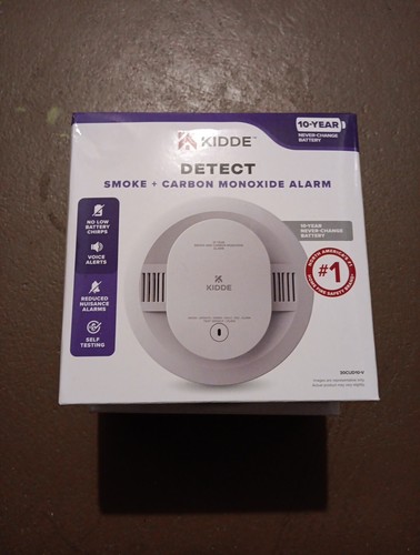 Kidde Smoke & CO Detector 30CUD10-V Alarm 10 Year Never Change Battery ...