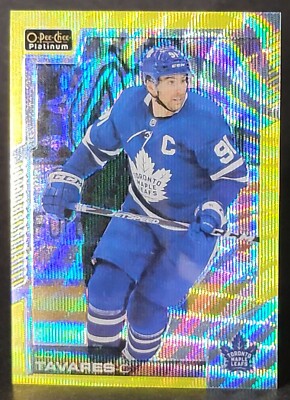 2020-21 O-Pee-Chee Platinum Neon Yellow Surge #139 John Tavares | eBay