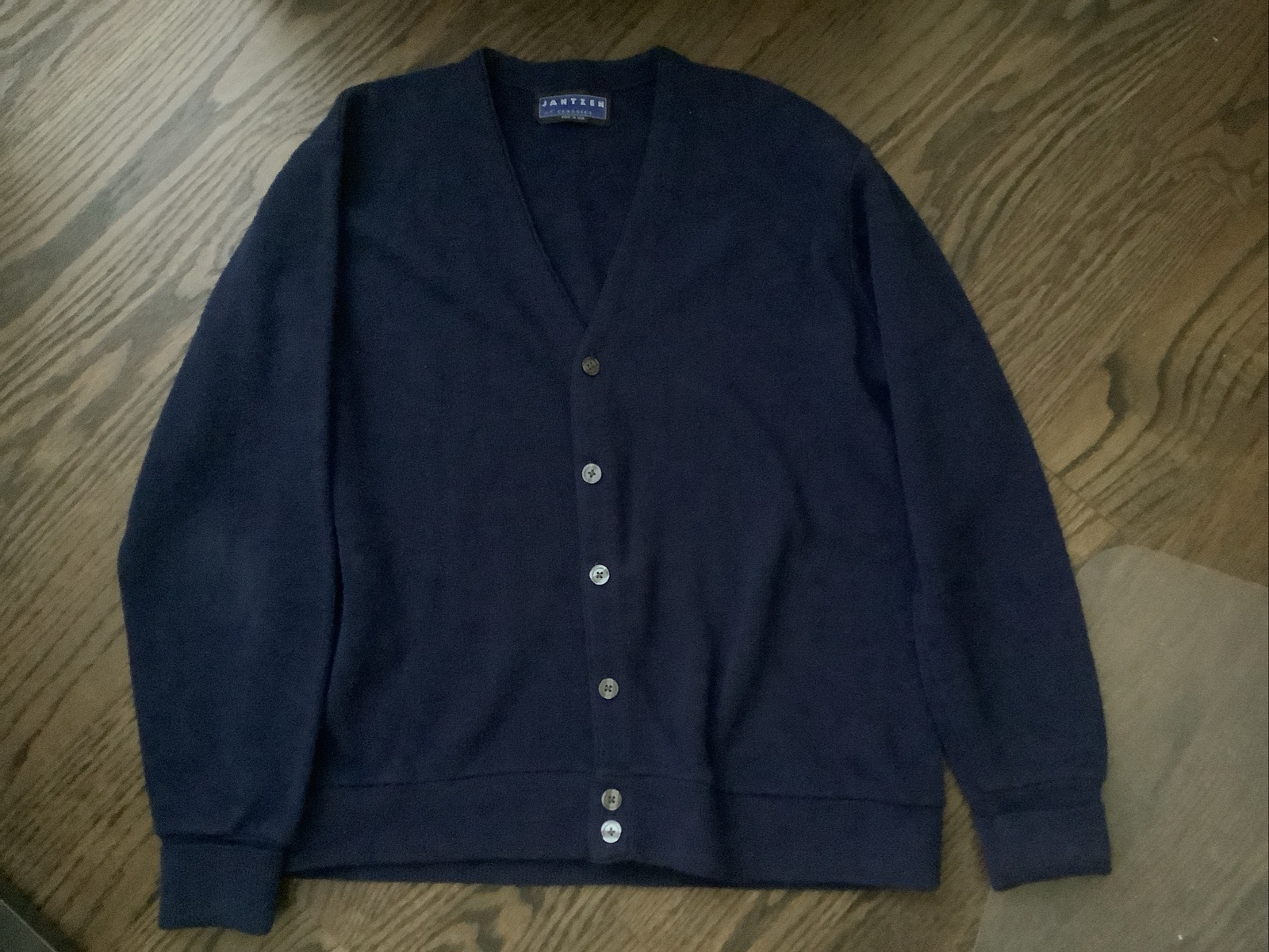 VTG 90s Jantzen Cardigan Mens Knit Grunge Cobain Grandpa Sweater USA ...