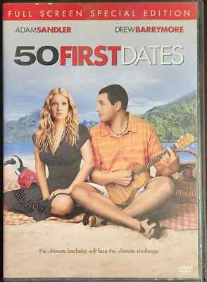 50 FIRST DATES (DVD FULL SCREEN ) ADAM SANDLER-Drew Barrymore WITH A ...