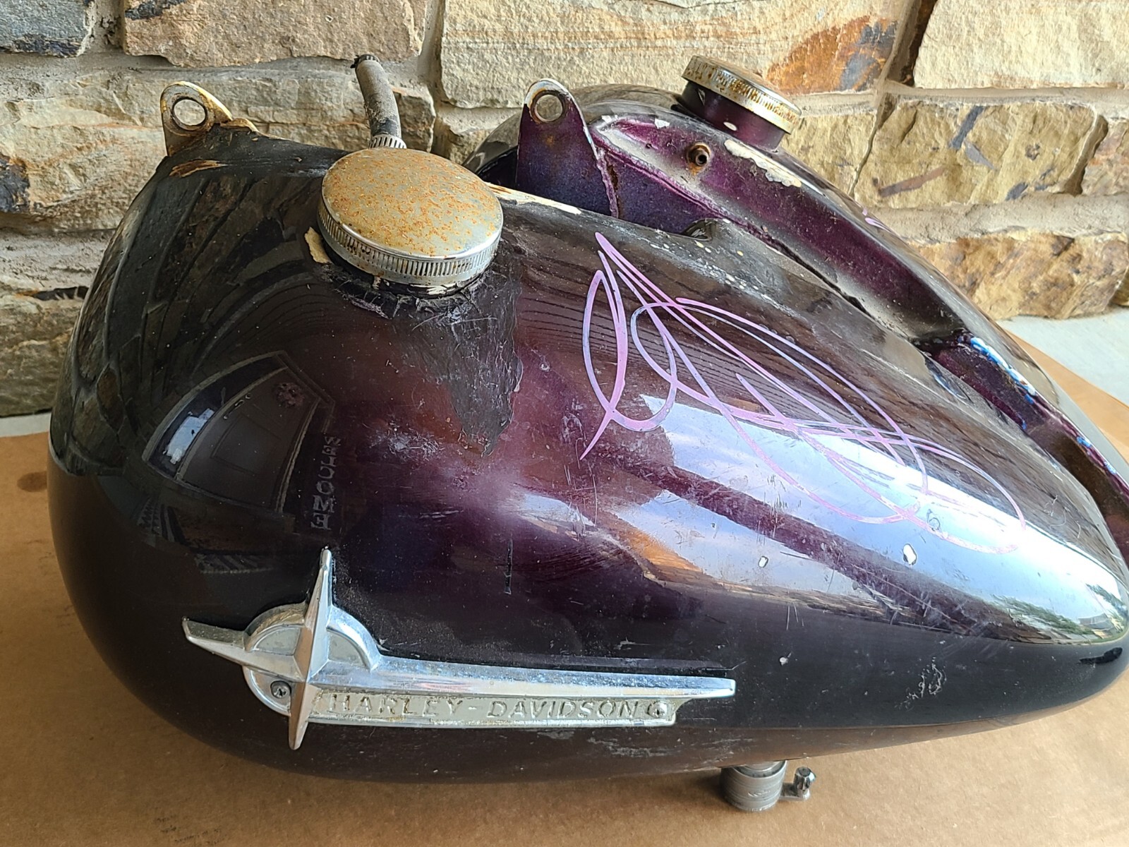 OEM Harley Davidson Panhead Shovelhead Flathead Split Gas Tank | eBay