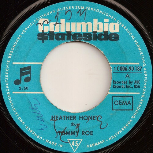 Tommy Roe - Heather Honey / Money Is My Pay 1969 7", Single, Mono ...