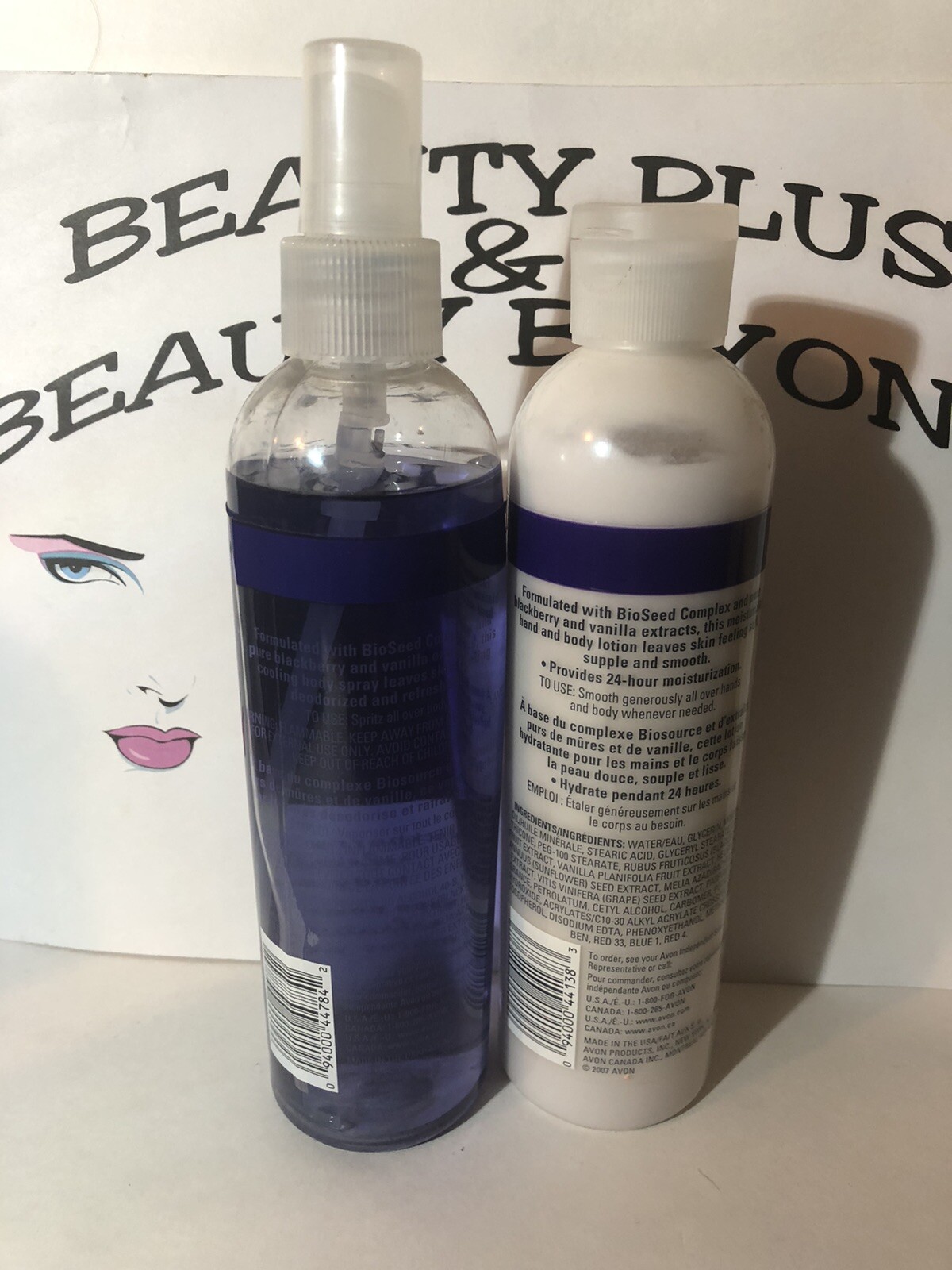 Avon Naturals Blackberry & Vanilla Body Spray & Hand & Body Lotion ~2 ...