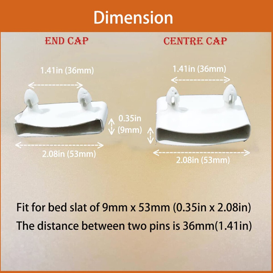 10/50/100pcs Bed Slat Center Caps Holders Replacement Plastic Bed Slat ...