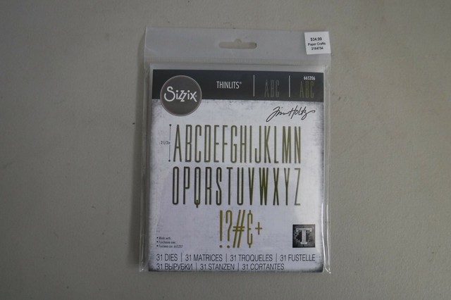 Tim Holtz Sizzix Thinlits Die Alphanumeric Stretch Upper 665206 for sale online | eBay
