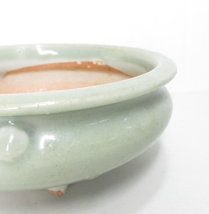 A2144: Rare, real old Japanese SHOKI-IMARI celadon porcelain incense ...