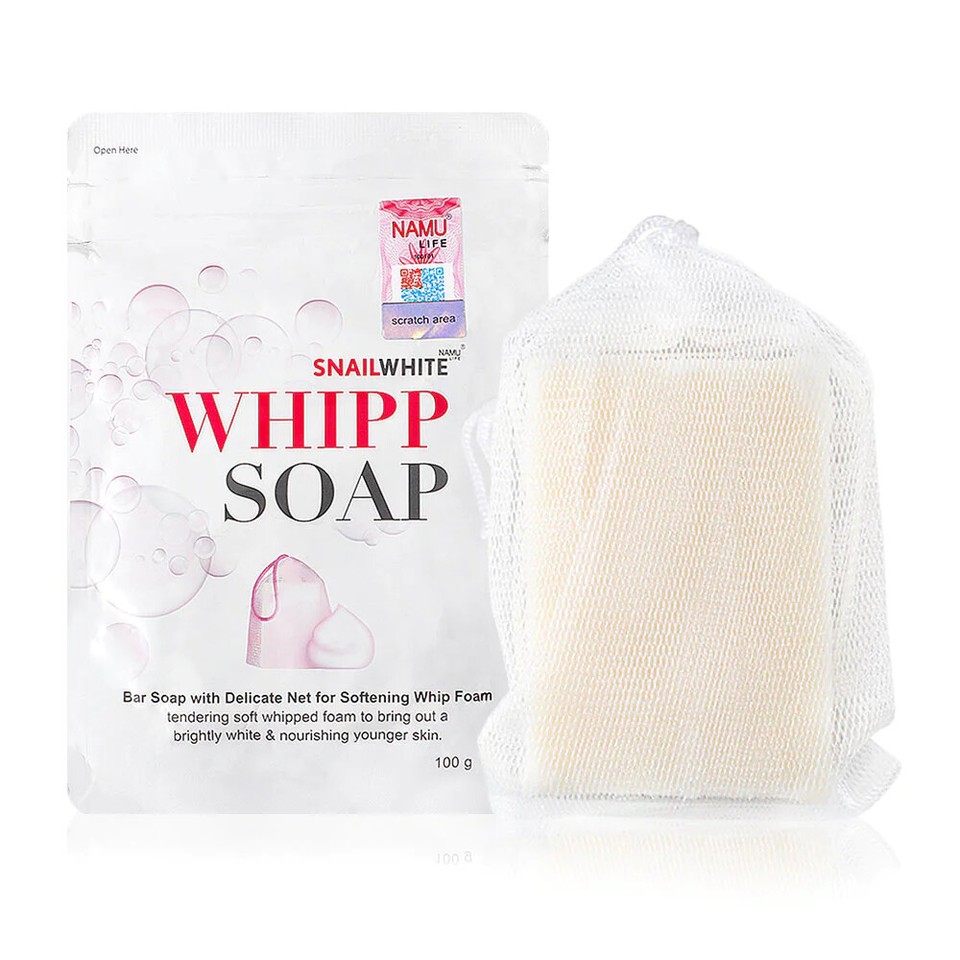 100g x 3 Snail White Whipp Soap Original Bar Soap w Delicate Net ...