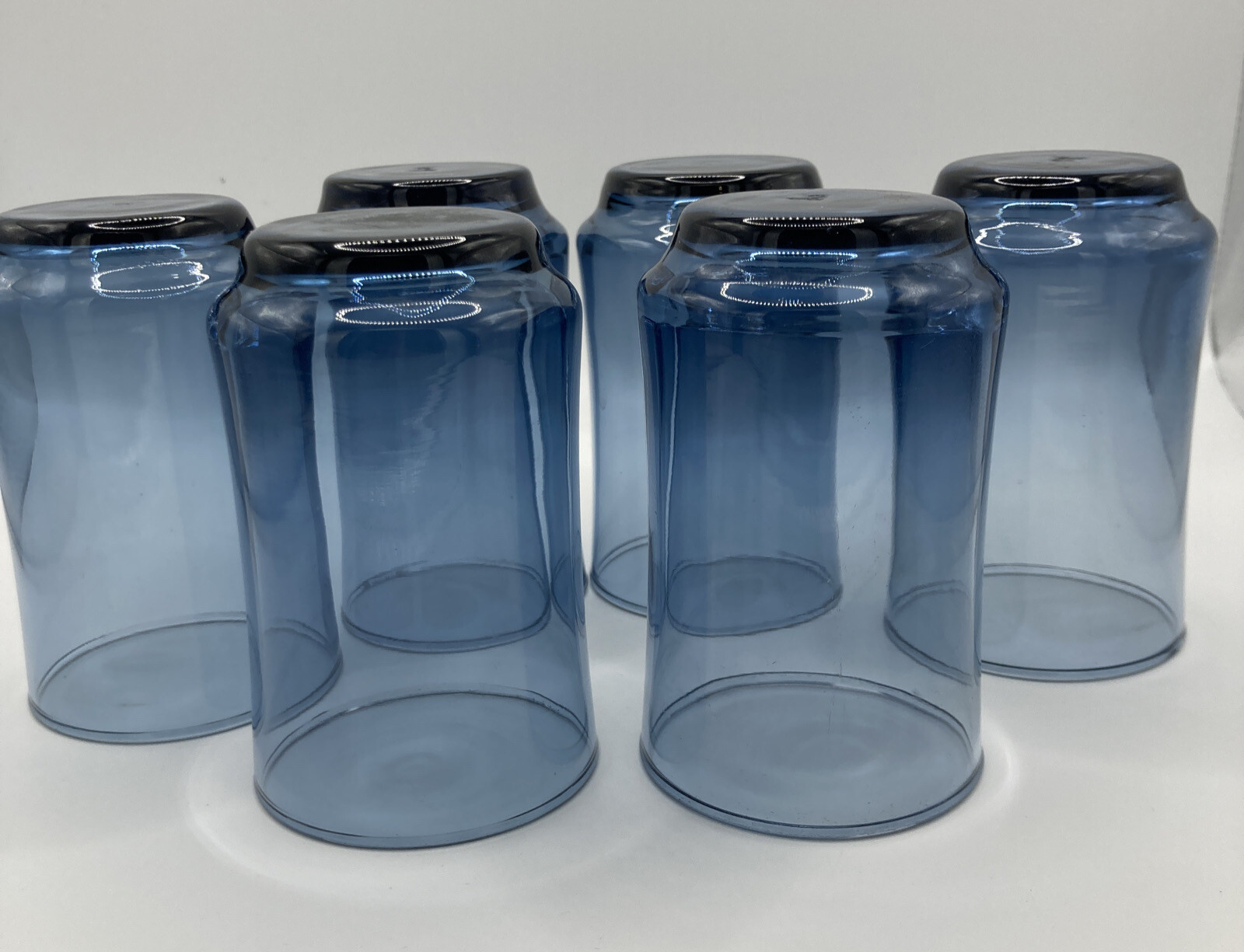 Libbey Bolero Blue Juice Glasses Stylish Vintage Glassware Set of 6 - 6 ...
