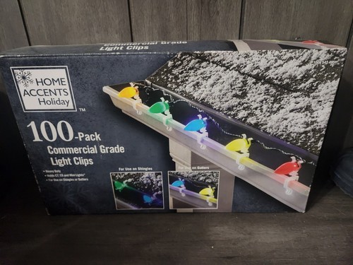 Commercial Grade Universal Christmas Light Clips Hooks 100 Count Box | eBay