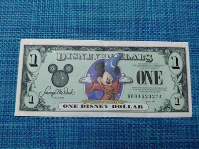 Disney Dollars 1 dollar 2001 series Mickey Mouse VF+ banknotes 031326-2 ...