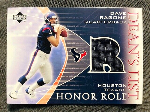 2003 Upper Deck Honor Roll Dave Ragone Rookie RC Dean's List Jersey Relic Card | eBay