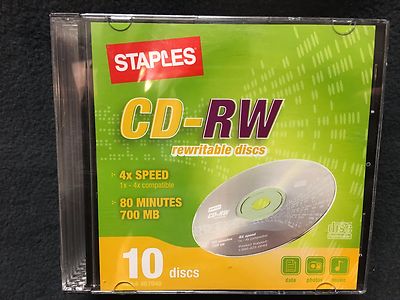 CD-RW Rewritable Discs 80 min-700 MB - 10 Discs - New in Package | eBay
