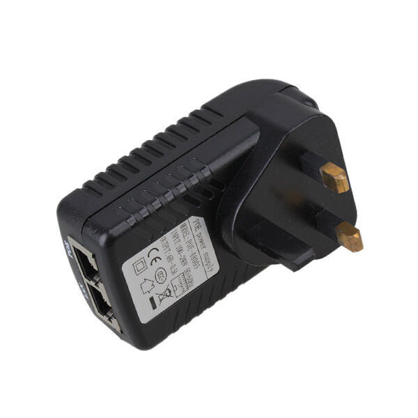 UK Plug POE Injector Power Supply Over Ethernet Adapter POE Device DC ...