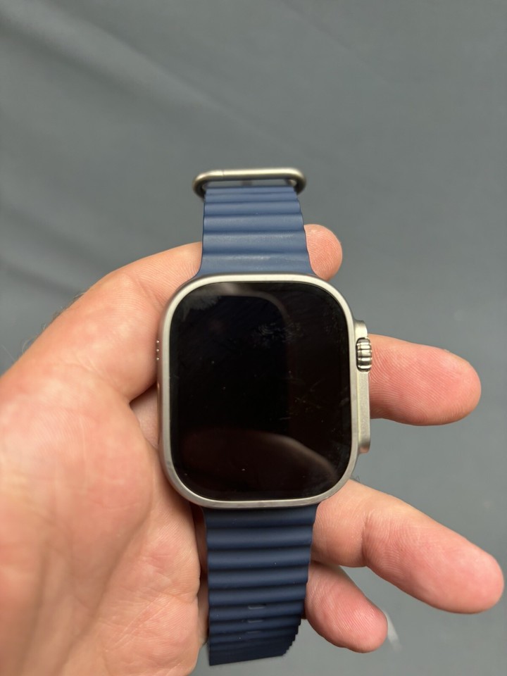 Apple Watch Ultra 2 49mm Titanium Case Blue Ocean Band MINT MREG3LW/A ...