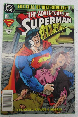 DC COMIC BOOK THE ADVENTURES OF SUPERMAN THE FALL OF METROPOLIS! #514 ...