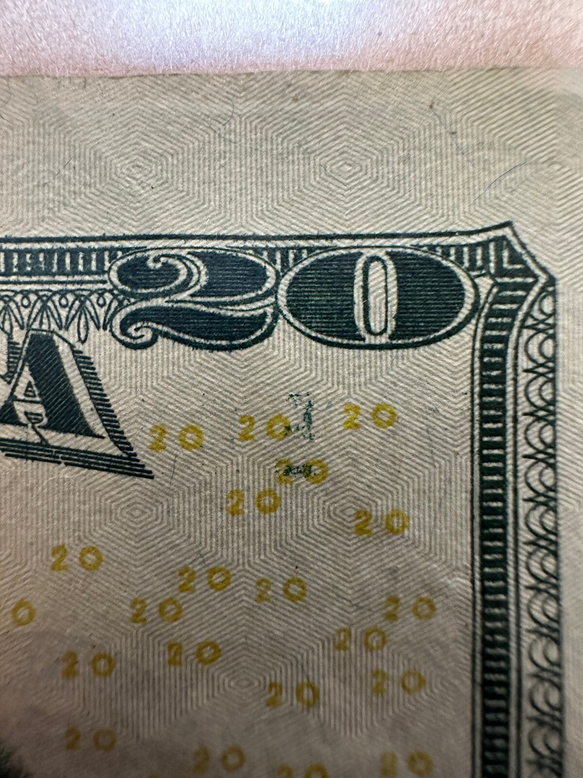 $20 BILL INK SMEARS ERROR & 4 IN A ROW FANCY SERIAL NUMBERS RARE | eBay