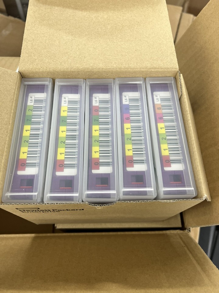 HP LTO-6 Ultrium 6.25TB MP RW Data Tape Drive C7976A-60000 Box Of Lot ...