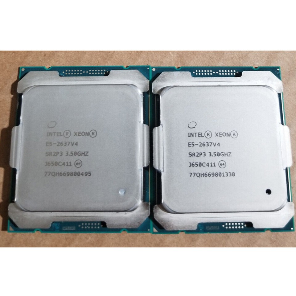 Matched Pair Intel Xeon E5-2683 V4 E5-2667 V4 E5-2643 V4 E5-2637V4 ...