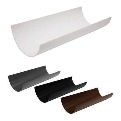 UPVC Half Round Gutter 112mm FloPlast PVC Plastic Guttering Rainwater ...