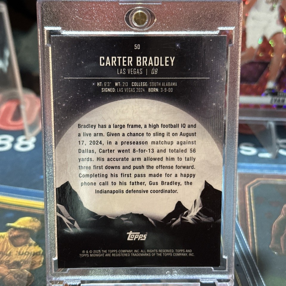 🔥 2024 Topps Midnight Carter Bradley RC Summer Solstice Rookie /50🔥 | eBay