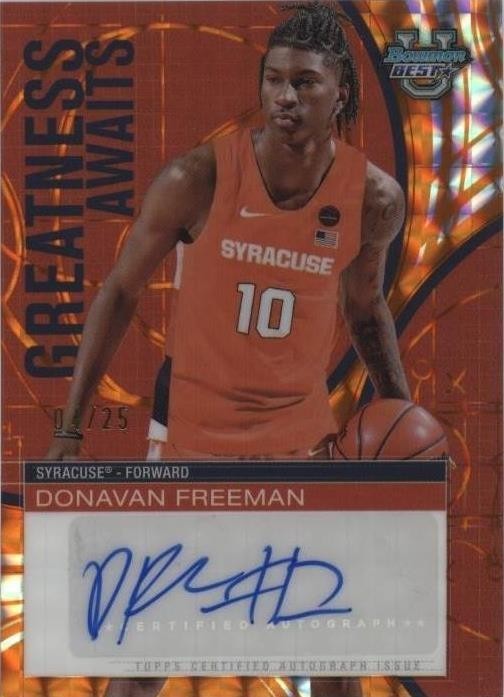 2024-25 Bowman University Best - Greatness Awaits Autographs Donavan ...