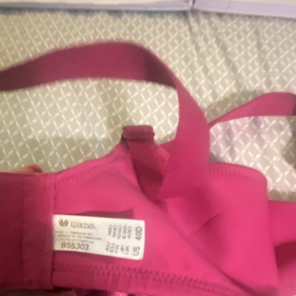 Wacoal Pink Bra Women's 40D US 40D Hook & Eye Solid Regular Bra Strap ...