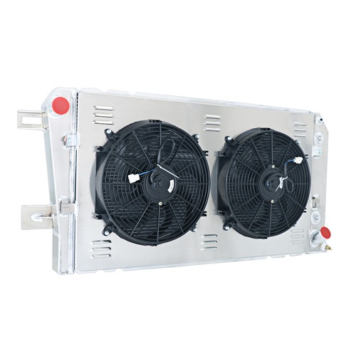 4 Row Radiator Shroud Fan for 2001-05 Chevy Silverado GMC Sierra 2500 ...