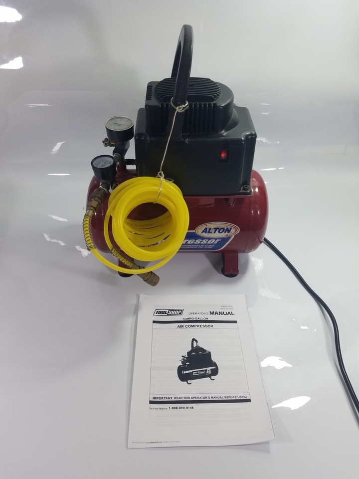 Alton 2 Gallon 1/3HP 100 PSI Portable Hot Dog Air Compressor AT01101 ...