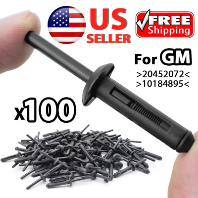 100XPlastic Flare Rivets Push Pin Clips Fender Wheel Arch Fastener OE ...