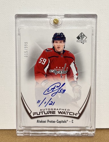 2021-22 SP Authentic Rookie Future Watch Auto Aliaksei Protas Inscribed ...