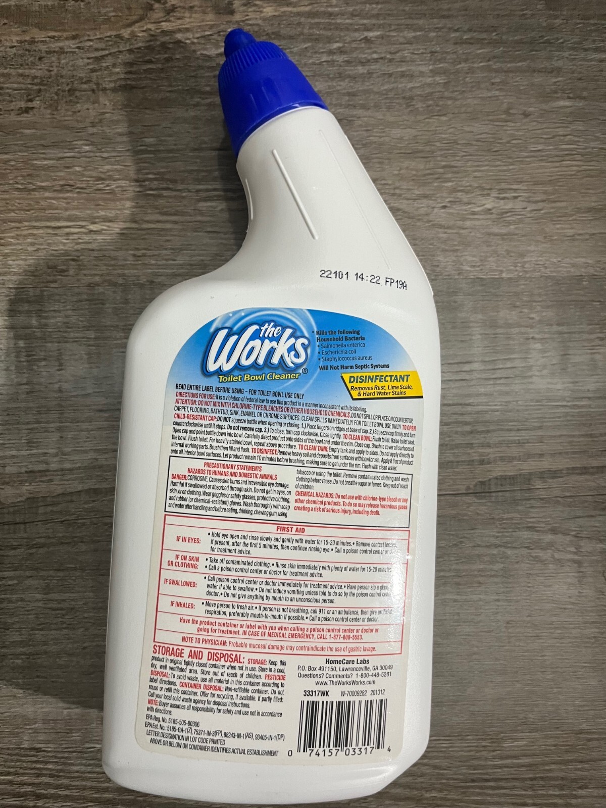 4 Pack - 24oz The Works Toilet Bowl Stain Remover | eBay