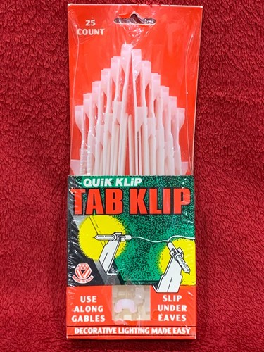 New Vintage Quik Klip Tap Clips for Hanging Christmas Lights on Eaves ...