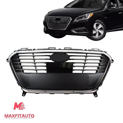 Fits Hyundai Sonata Hybrid 2016-2017 Front Radiator Grille Chrome ...