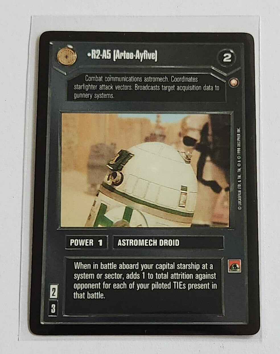 1998 STAR WARS R2-A5 (ARTOO-AYFIVE) TRADING CARD by DECIPER INC. | eBay