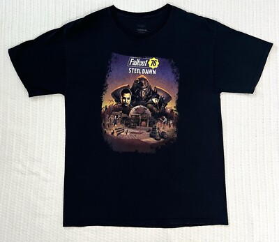 LOOT Wear Mens Large 20.5” X 28” Fallout 76 DLC Steel Dawn Shirt ...