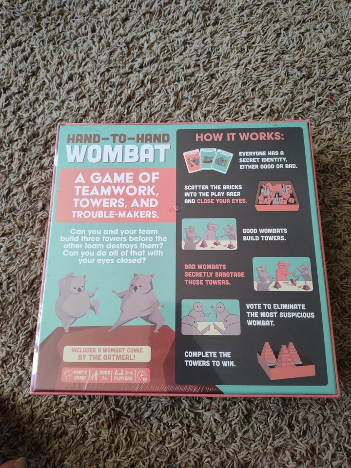 Hand to Hand Wombat Game by Exploding Kittens New Party Board Game Ages ...