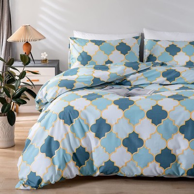 Bettbezug-Sets nordischer Einfachheit-Stil Heim-Bettwäsche-Sets mit 3D-geomet... | eBay.de